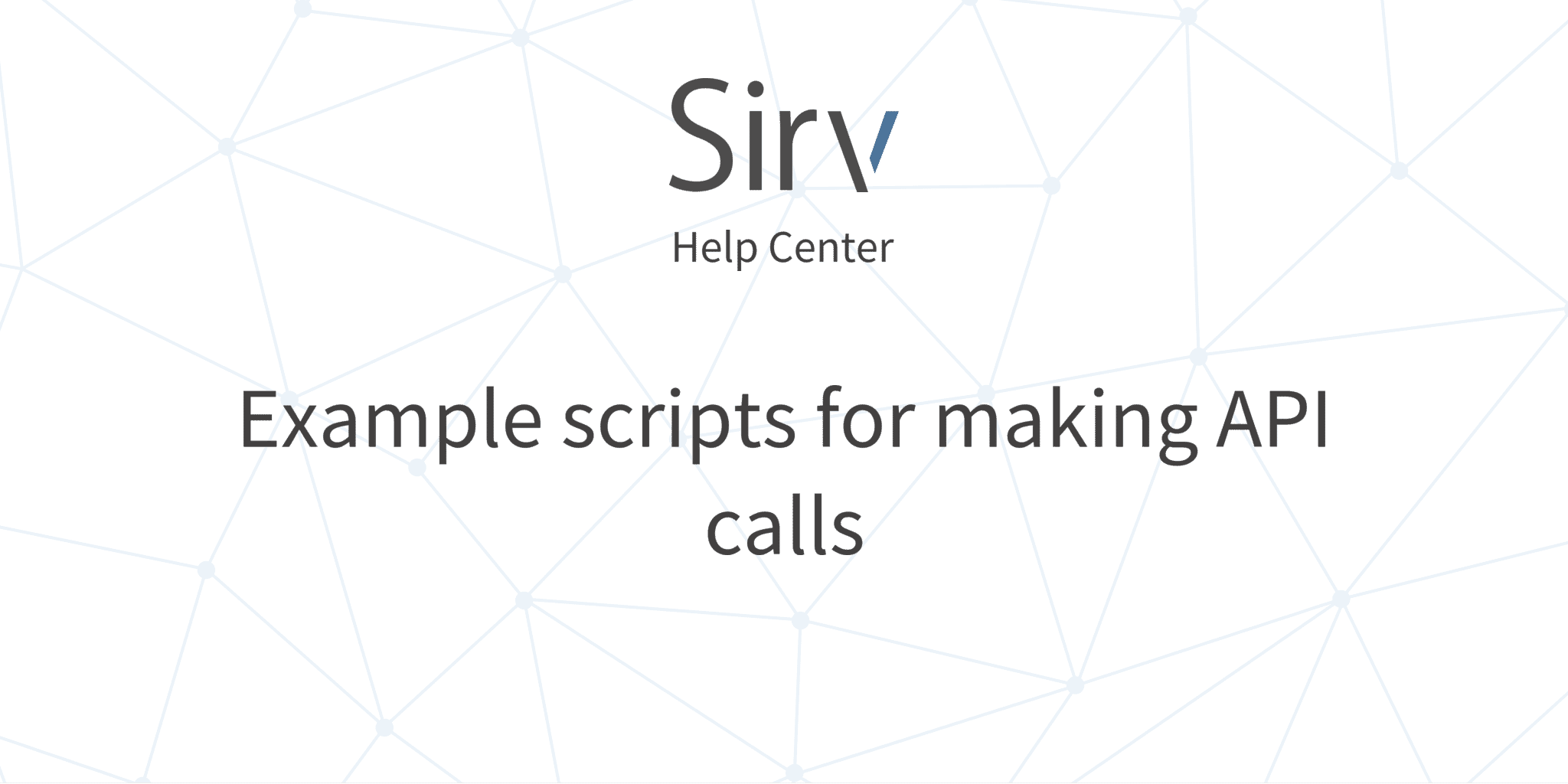 Example Scripts For Making Api Calls Sirv Help Center